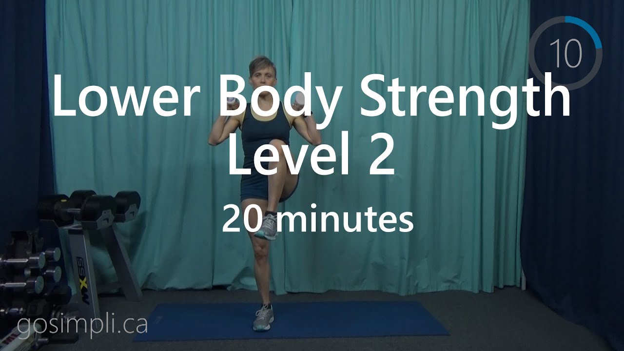 Level 2 Lower Body Strength: Legs and Glutes Exercises with Weights for ...