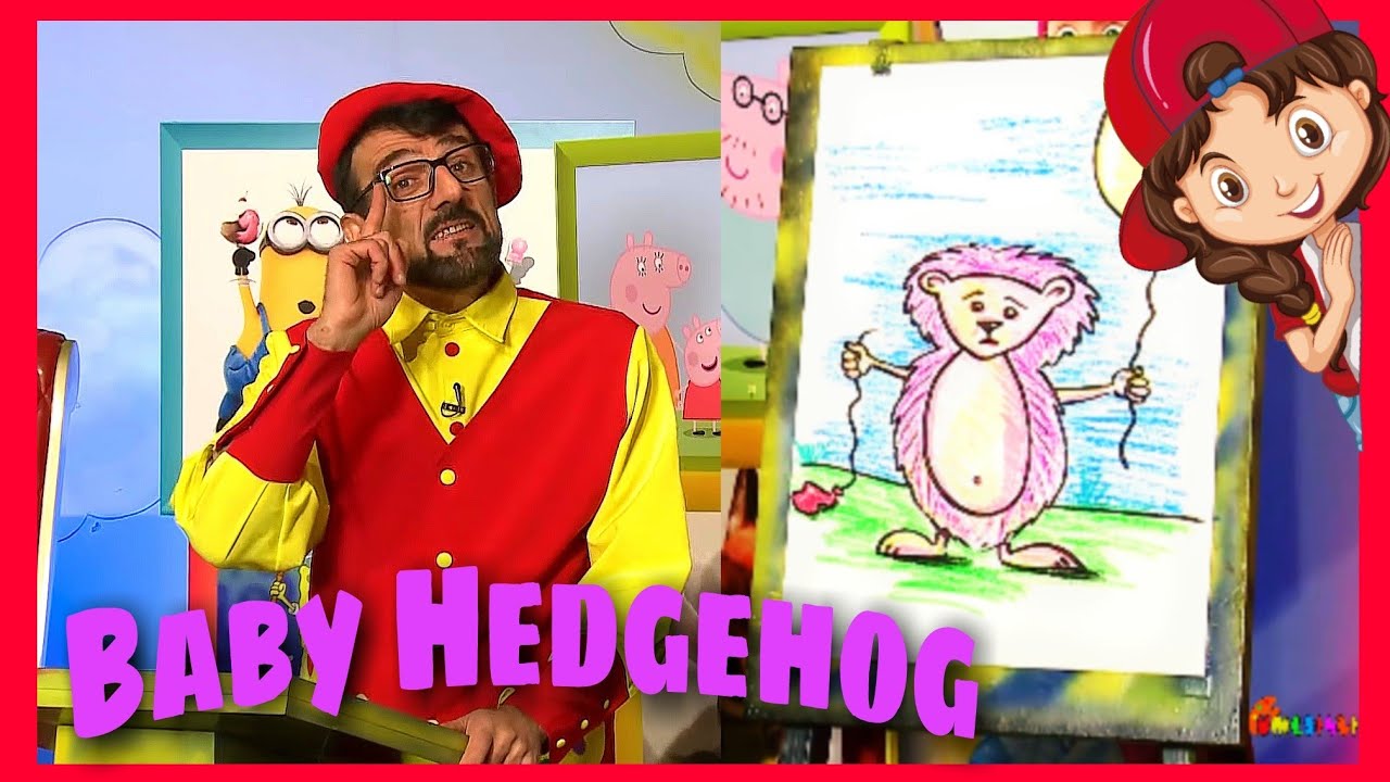 Multiknik How To Draw Baby Hedgehog | Painting and Coloring for Kids ...