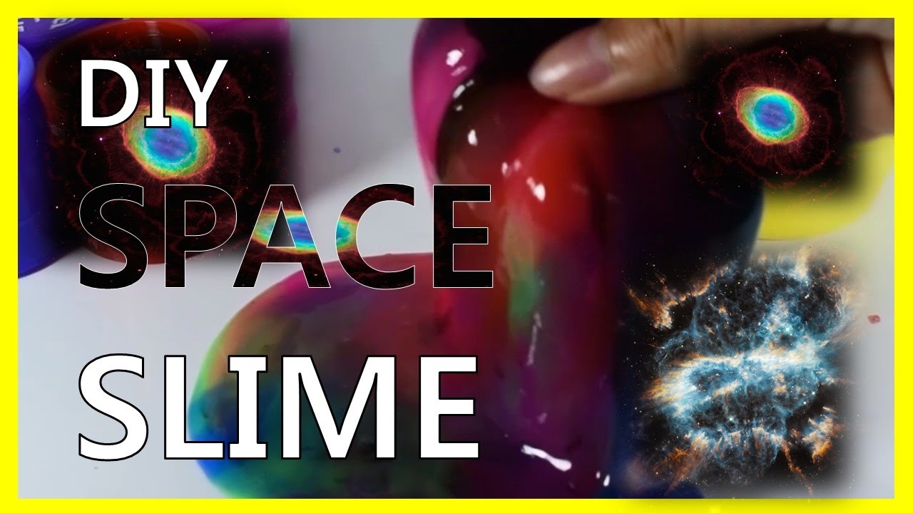 Mixing 6 Slimes DIY Space Slime monster - Learn Colors for Children ...