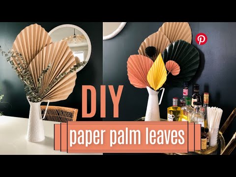 DIY Paper Palm Leaves - YouTube