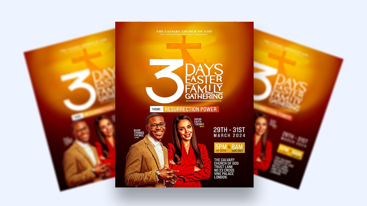 How To Make Professional Easter Day Celebration Event Poster For All ...