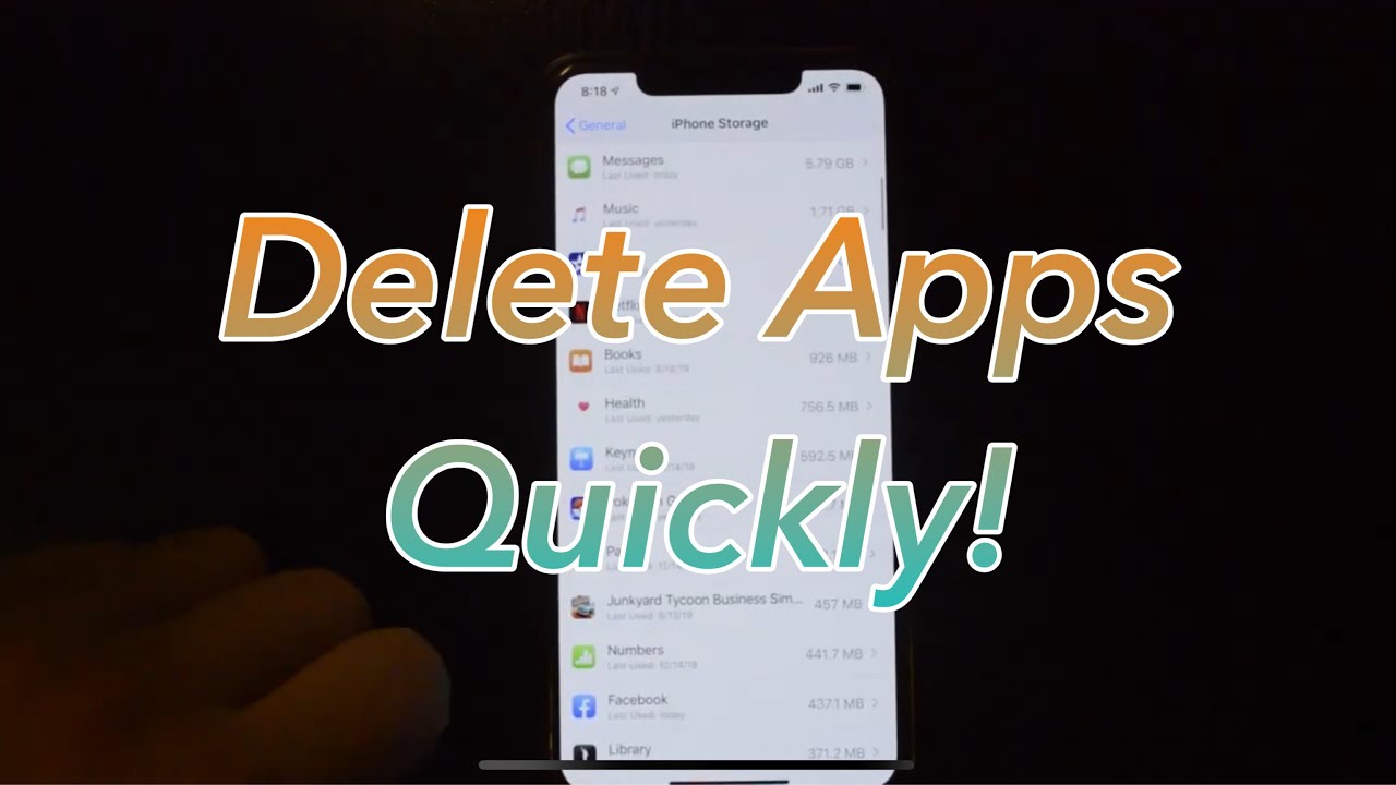 How to delete apps quickly on iOS! - YouTube