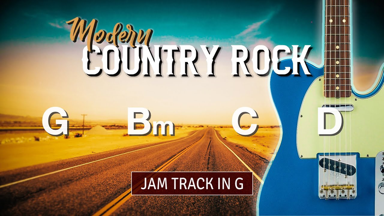 Modern Country Rock | Guitar Jam Track | G Major (123 bpm) Chords ...