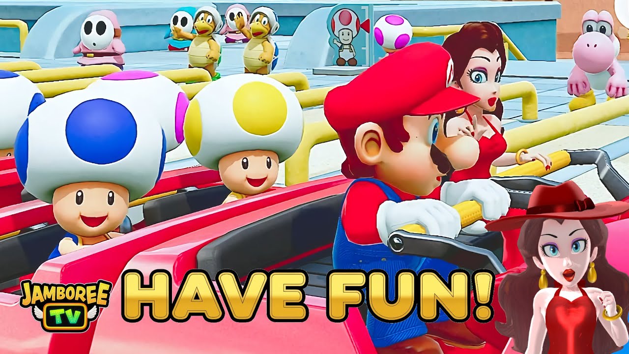 Super Mario Party Jamboree TV Carnival Coaster Pauline and Mario Sky ...