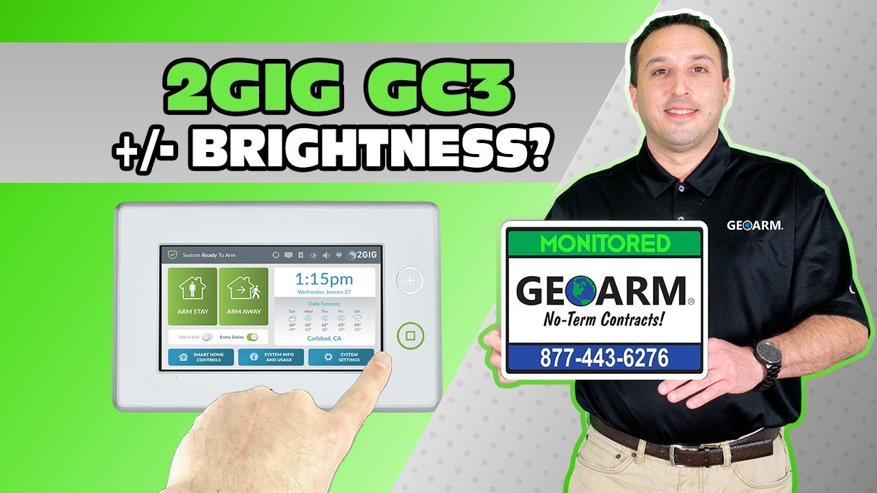 2GIG GC3 - How to Adjust the Screen Settings? - YouTube