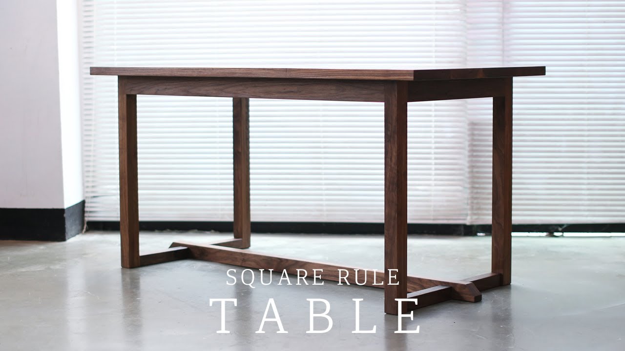 SQUARERULE FURNITURE - Making a Simple Designed Table - Double joint ...