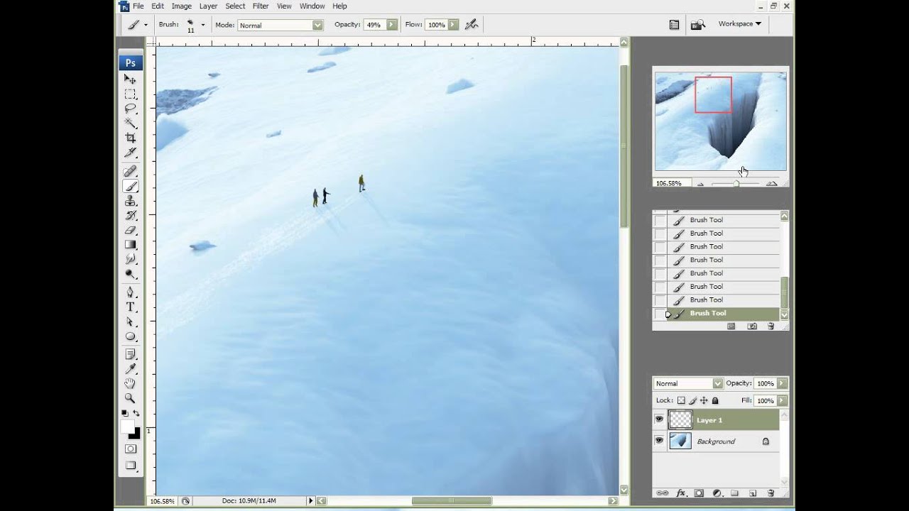 Creating a snow path. [ps1] - YouTube