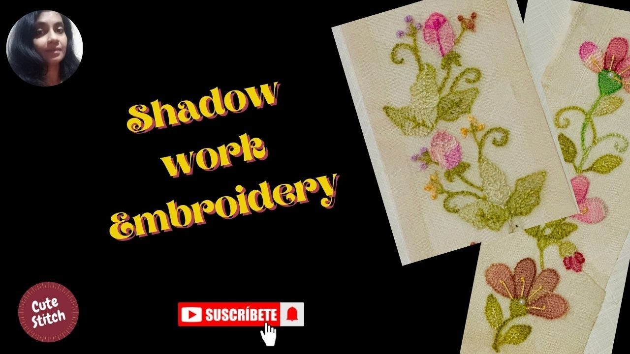 Shadow Work Embroidery | Hand Embroidery | #handembroidery | cute ...
