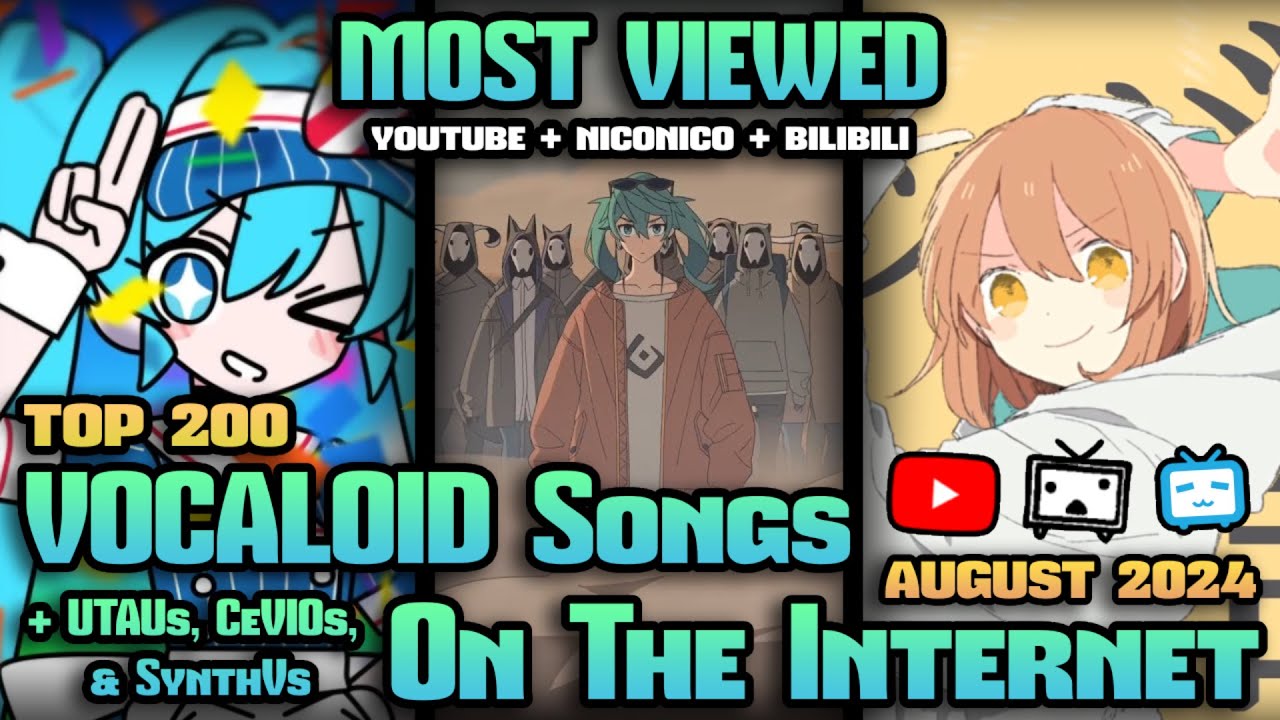[TOP 200] Most Viewed VOCALOID Songs on The Internet (August 2024 ...
