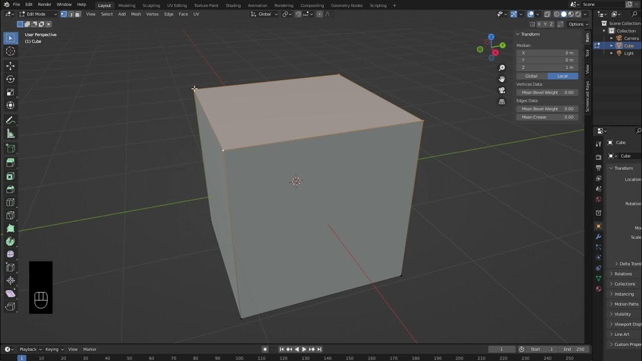 Blender tutorial merge/weld vertex - YouTube