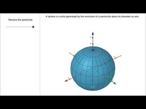 Sphere formed by revolving semi circle - YouTube