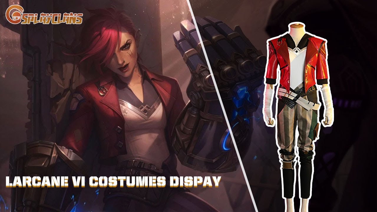 League of Legends Arcane Vi Cosplay Costumes Display - YouTube