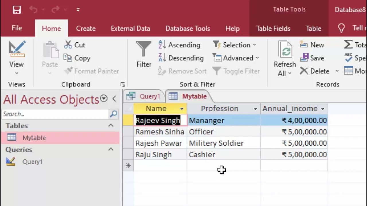 Fetching all record at Once in Microsoft access@COMPUTEREXCELSOLUTION - YouTube