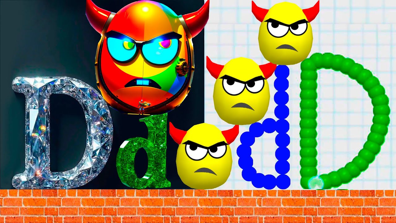 ABC Letter Dd + VoiceOver of “D” PICTURES! Draw to Smash ALPHABET in 4K ...