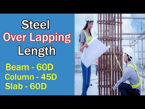 Steel Over lapping for Beam , Column and Slab - Steel Lapping length ...
