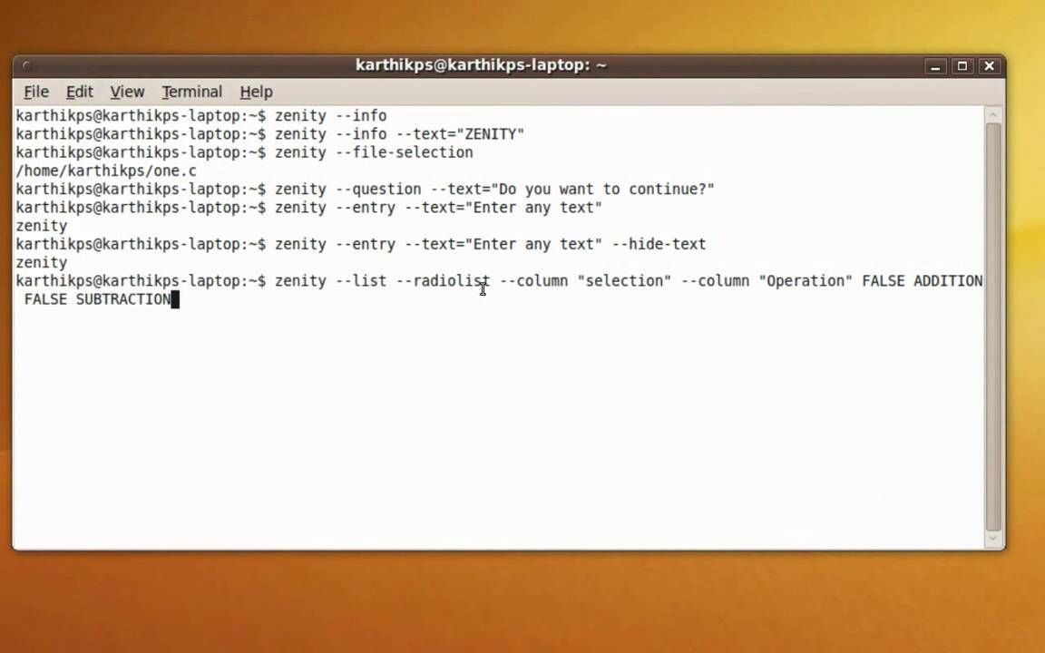 Zenity for beginners - YouTube