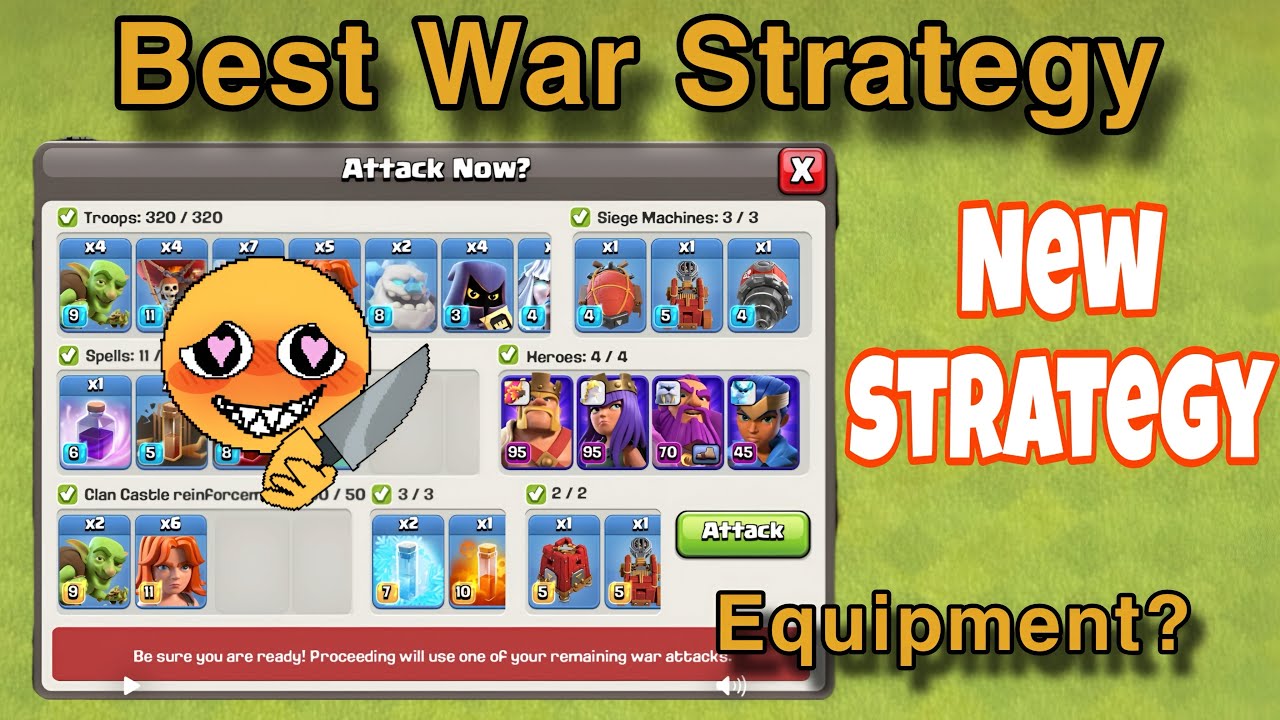 New Best Attack Strategy with all new Equipment’s for war in Clash of ...