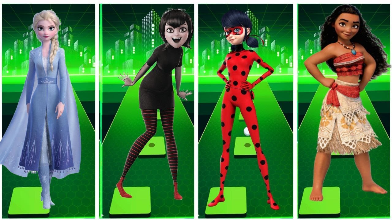 Disney Princesses - Frozen Elsa vs Mavis vs Miraculous Ladybug vs Moana ...