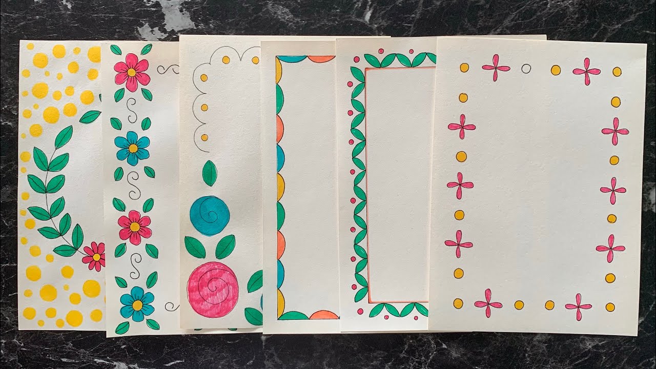6 beautiful design borders for project | Project work border designs ...