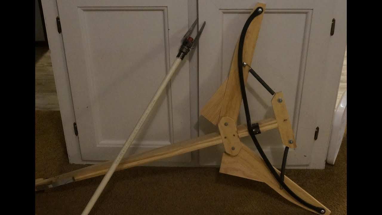 Homemade Crossbow (with EXPLOSIVE bolts) - YouTube