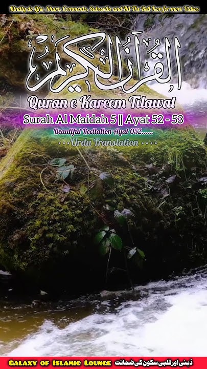 Surah Al Maidah 5 | Ayat 52-53 Beautiful Recitation & View #allahuakbar ...