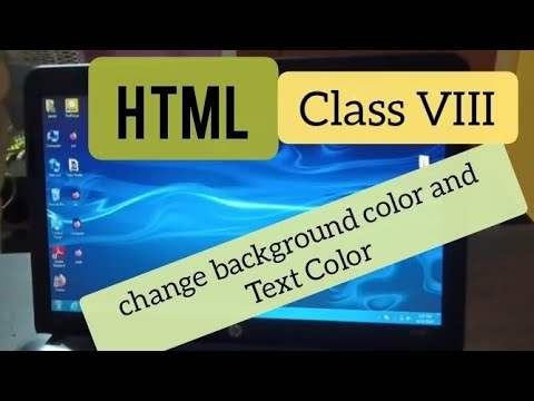 HTML @changing background color and Text Color - YouTube