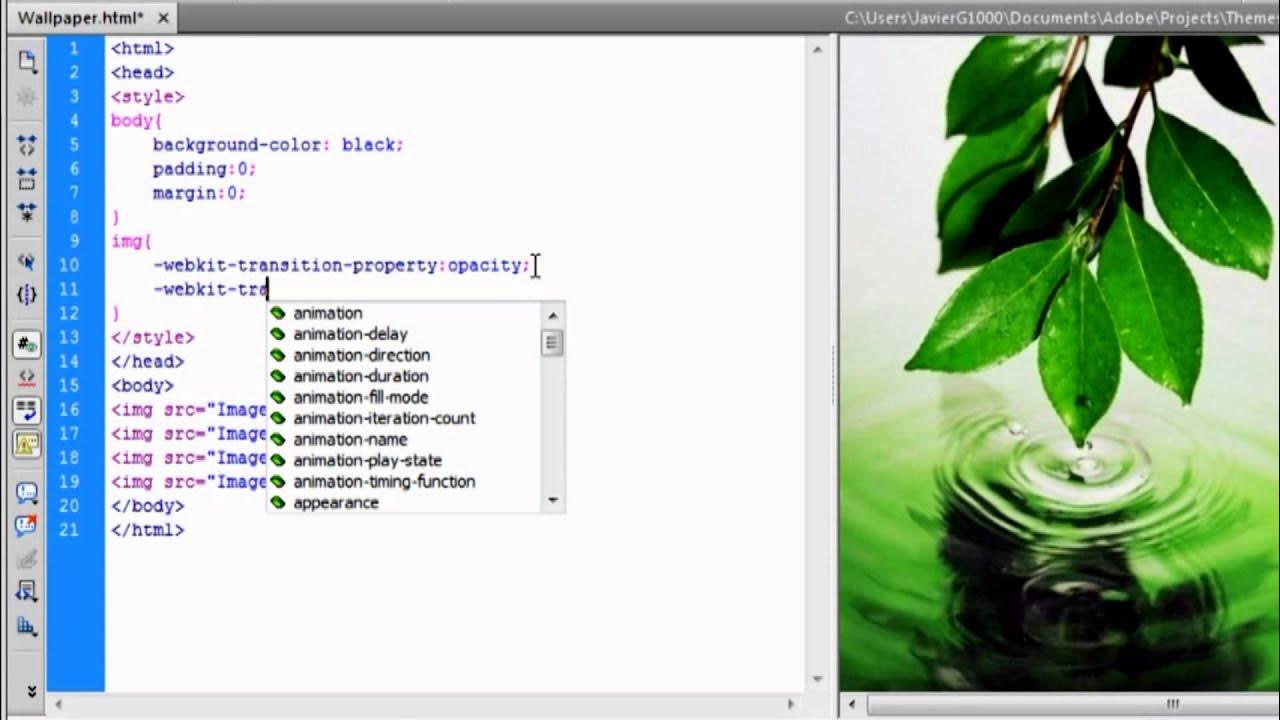 Dreamweaver CS6 Create a Slideshow using JavaScript and HTML - YouTube