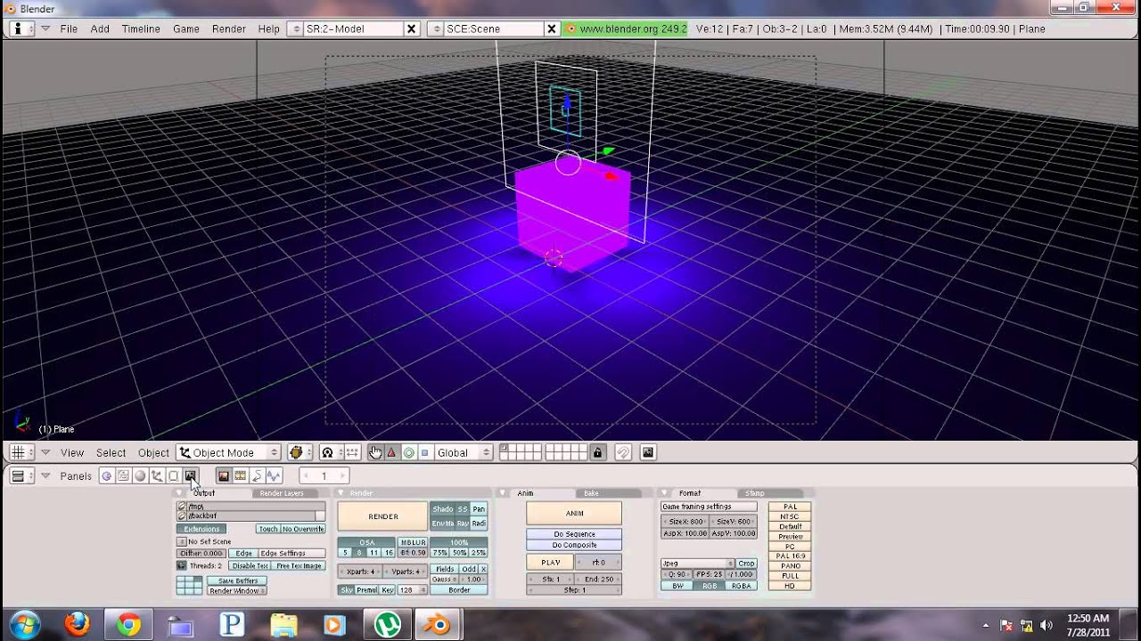 Blender Radiosity 2.49b Make Objects Glow - The Easy Tutorials - YouTube