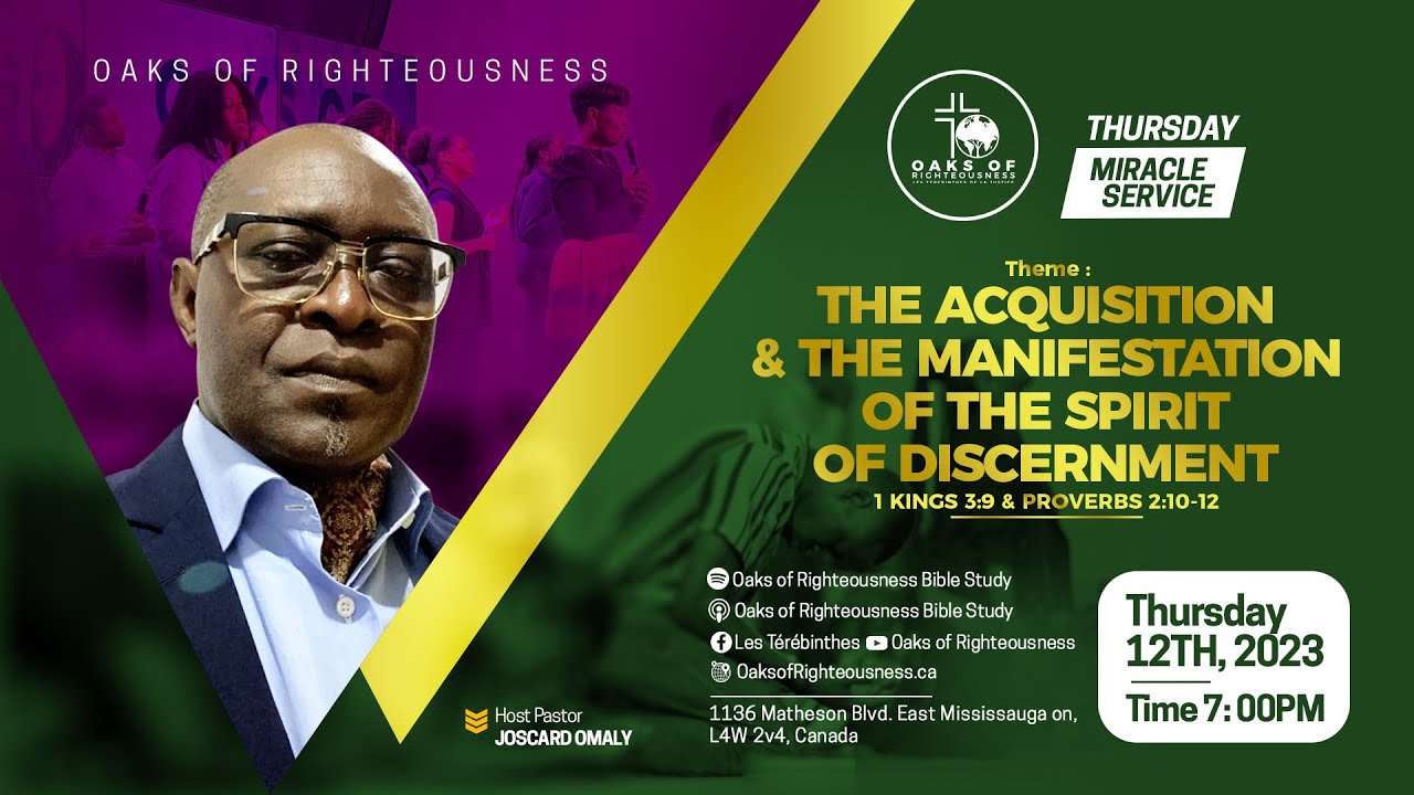 Thursday Miracle Service: The Acquisition and the Manifestation of the ...