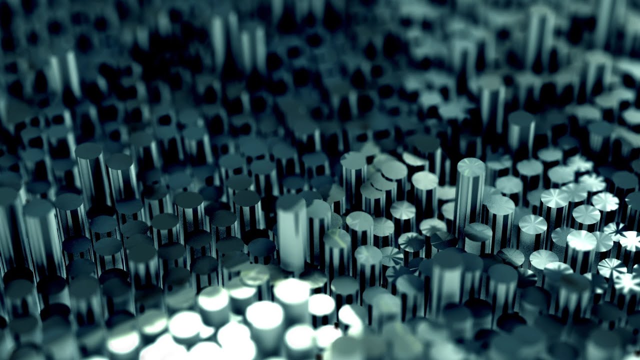 Metallic Cylinder Abstract Landscape Background Visuals | ENVATO | 4K ...