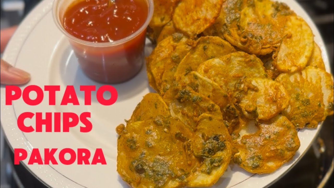Potato chips pakora recipe aloo pakora easy to make and delicious snack ...