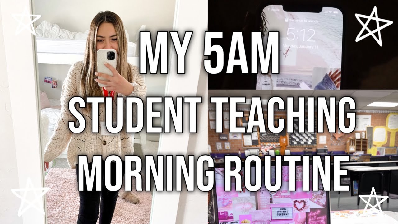 MY 5AM STUDENT TEACHING MORNING ROUTINE!! // FT. DOSSIER - YouTube