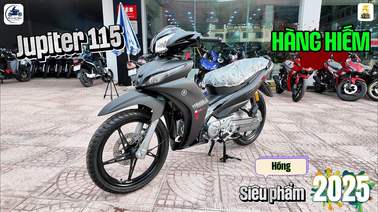 “GIÁP TẾT” Jupiter 115 FI 2024 ĐEN NHÁM TEM ĐỎ Hóng xe Jupiter mới 2025 ...