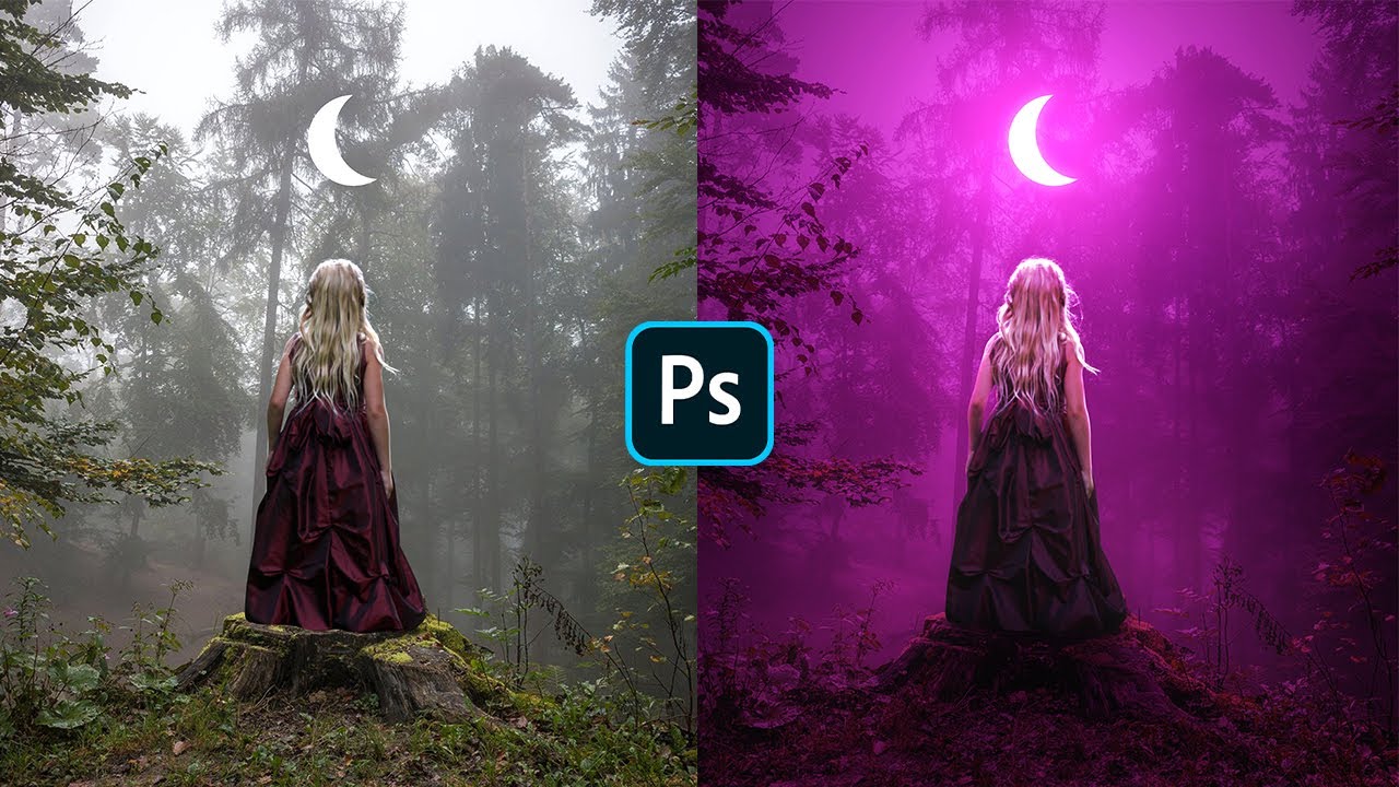 How to Create Fantasy Moon - Creative Photo Editing Tutorial - YouTube
