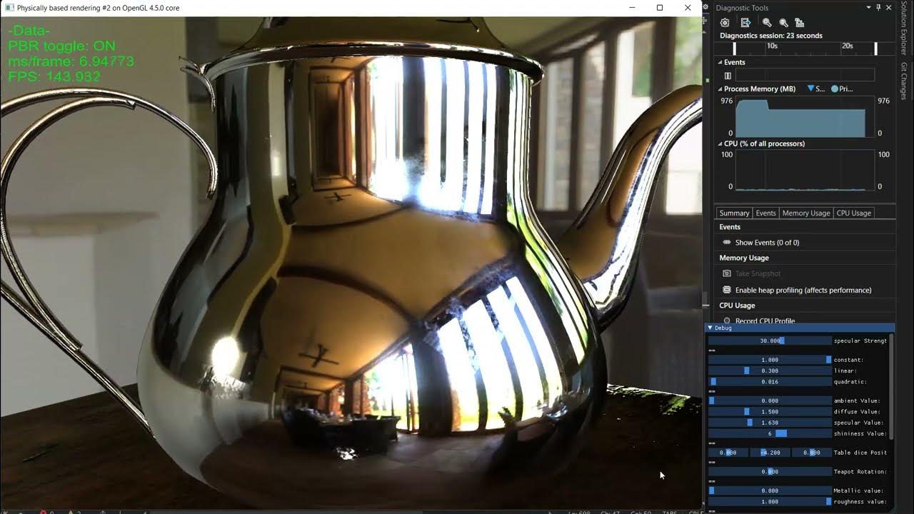 Physically based rendering and Image based lighting (PBR + IBL diffuse and specular) on OpenGL 4 ...