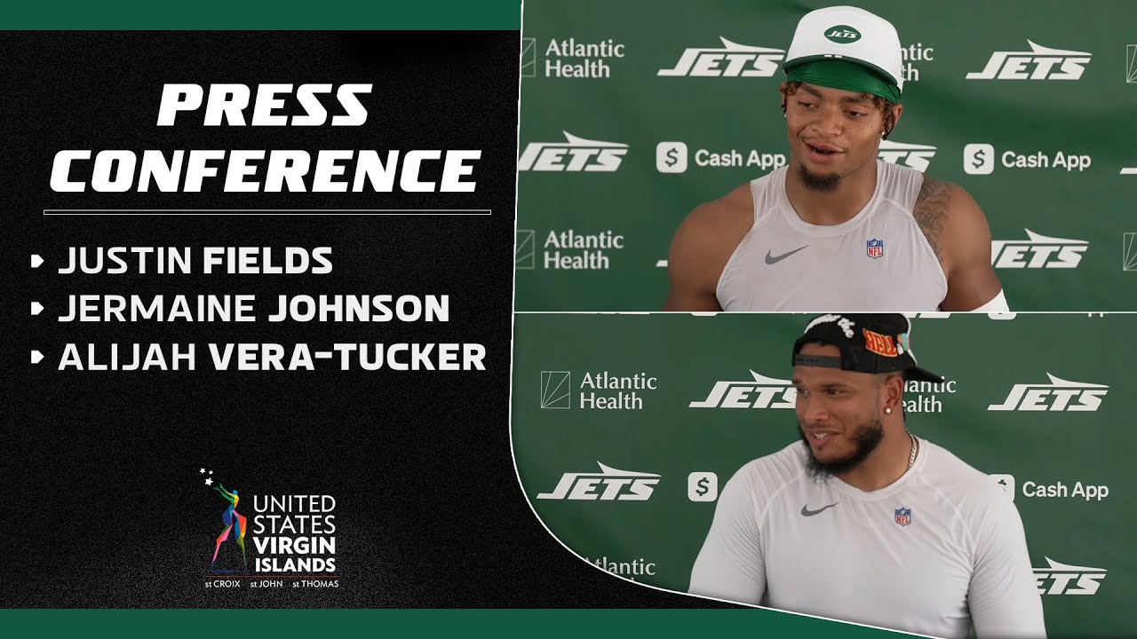 Justin Fields Talks Day 1 of Joint Practice with New York Giants - YouTube