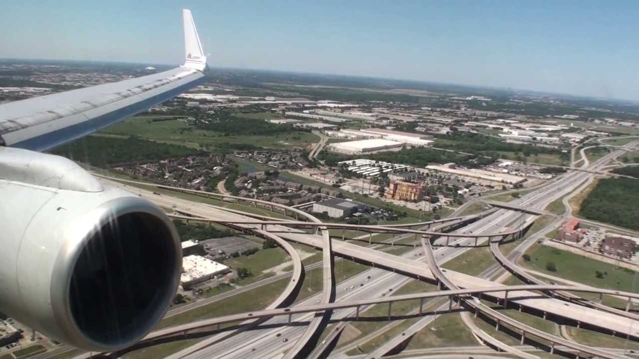Beautiful Clear Skies HD 757 Landing in Dallas-Fort Worth!!! - YouTube