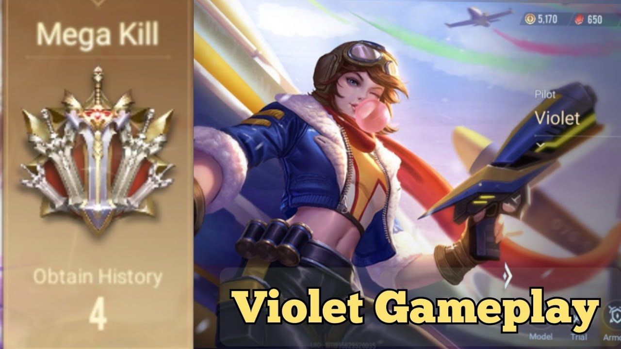Violet New Skin Gameplay l Arena Of Valor l liên quân Mobile - YouTube