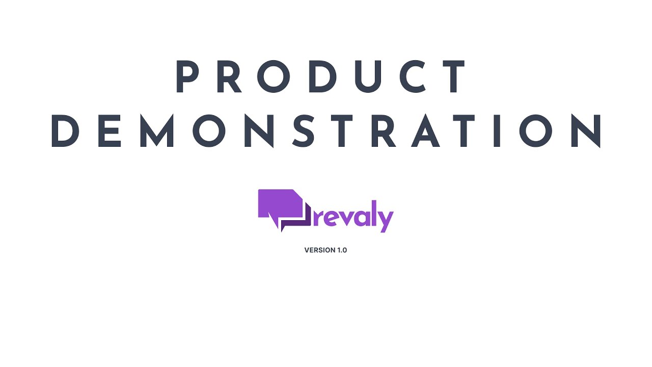 Revaly Product Demonstration v1 - YouTube
