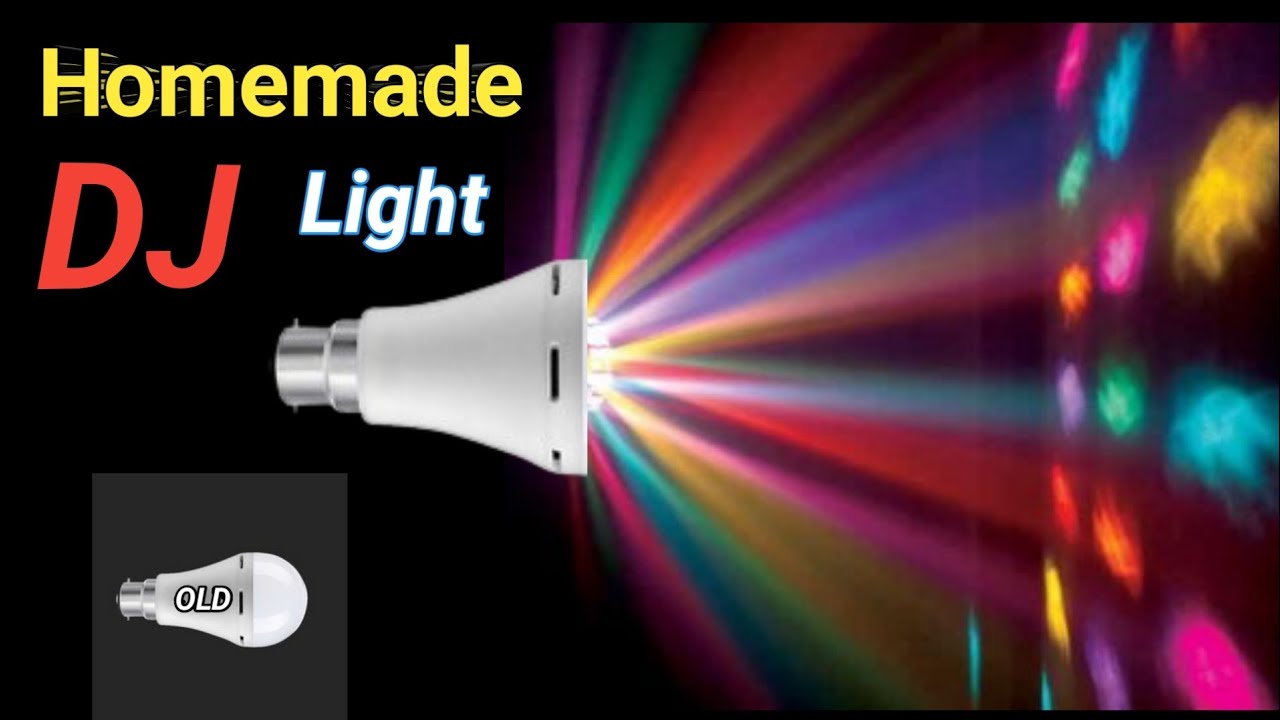 How to make powerfull DJ Light at home using old LED Bulb | Decoration ...