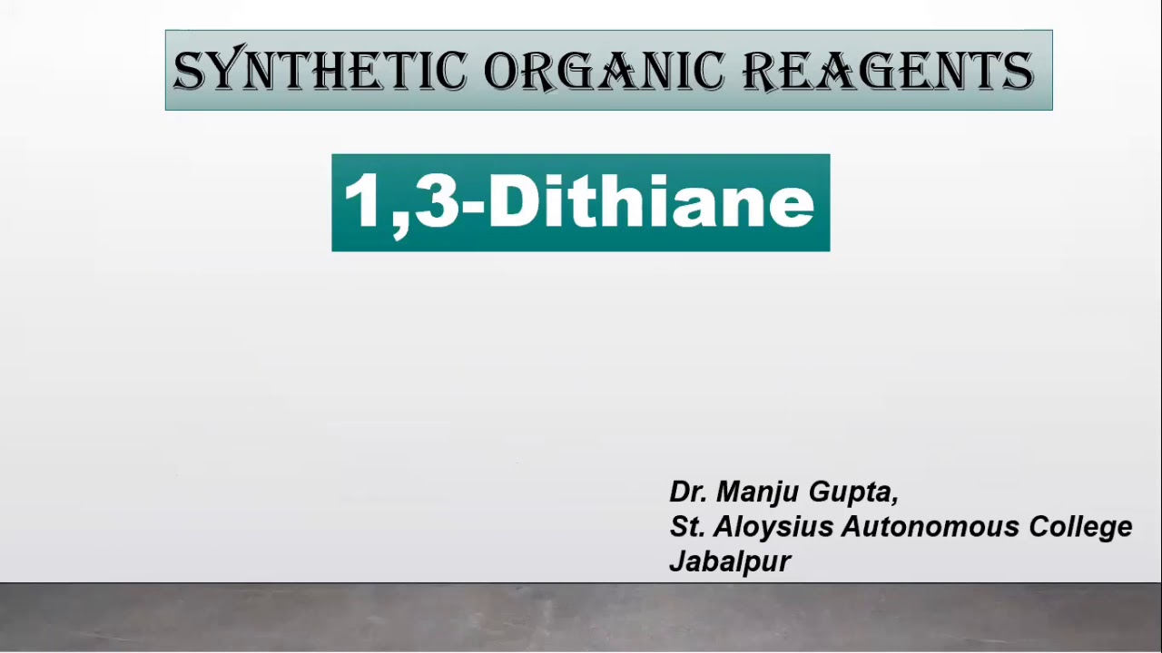 1,3-dithiane - YouTube