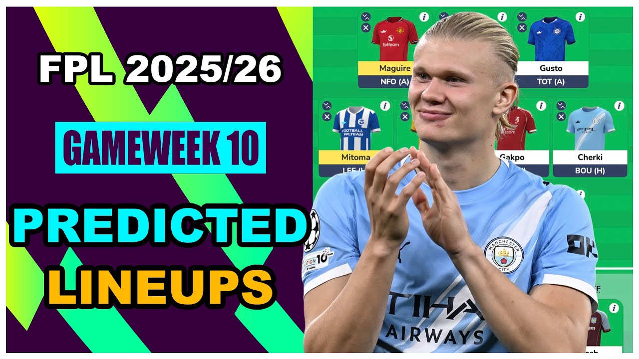 FPL Gameweek 10: PREDICTED LINEUPS | Blank Gameweek 17 Update | Fantasy ...