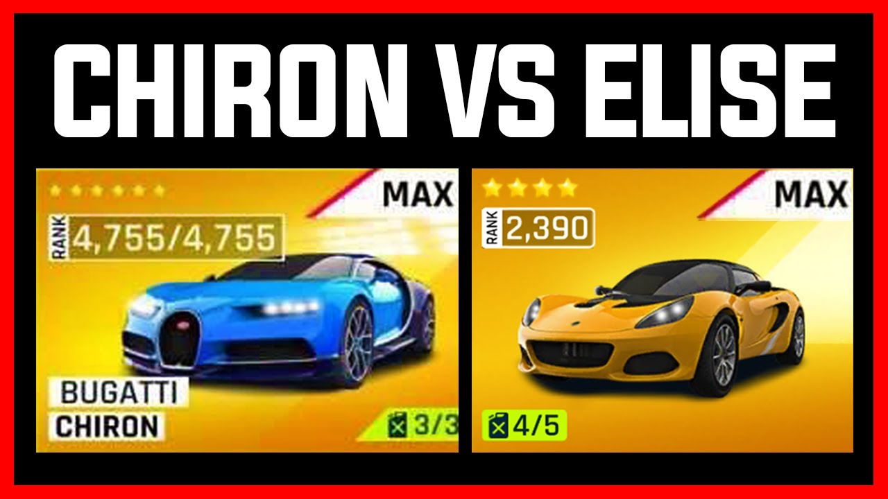 Asphalt 9 Bugatti Chiron VS Lotus Elise but with a twist... - YouTube