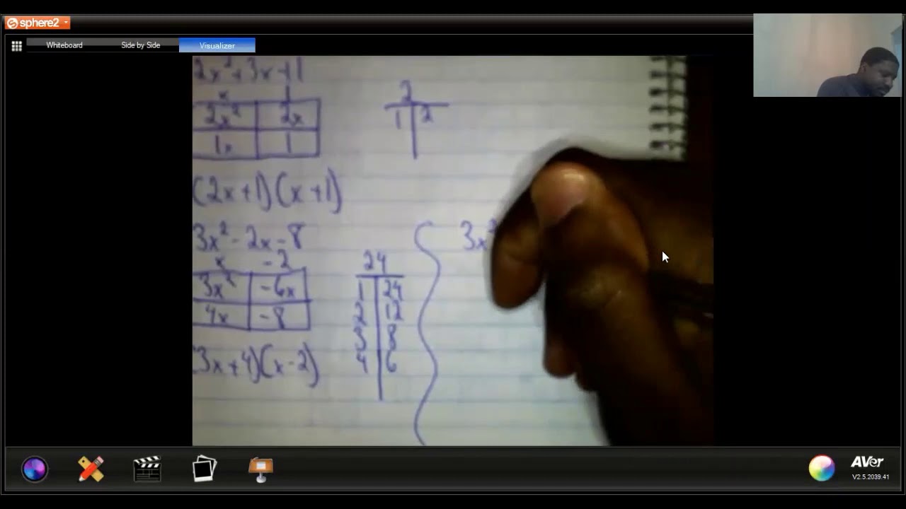 Factoring Trinomials Using the Box Method and "Slide & Divide" (Part 3 ...