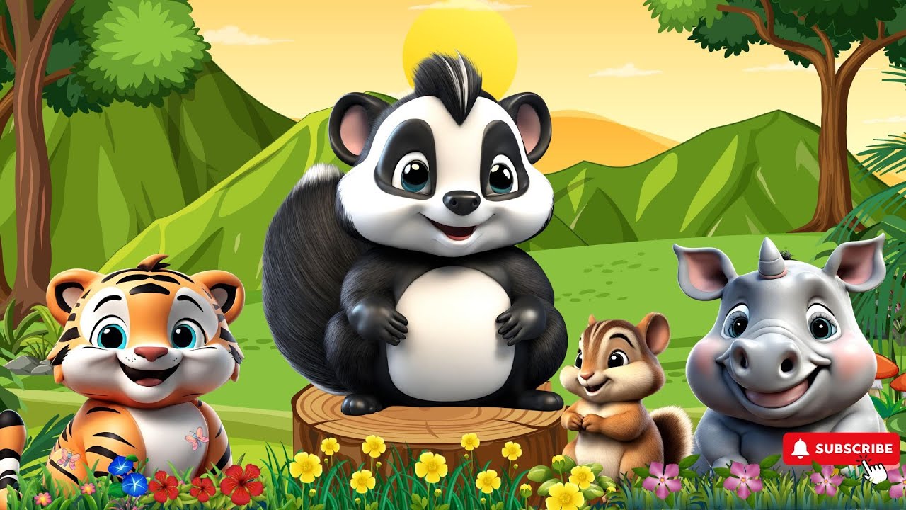 Wild Animal Sounds In Peaceful: Tiger, Skunk, Rhinoceros, Chipmunk ...