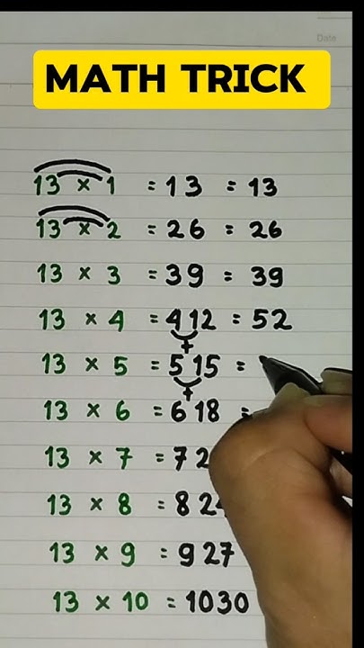 Math Trick | Table 13 | Trik Perkalian 13 #mathstricks #maths #mathematics #shorts - YouTube