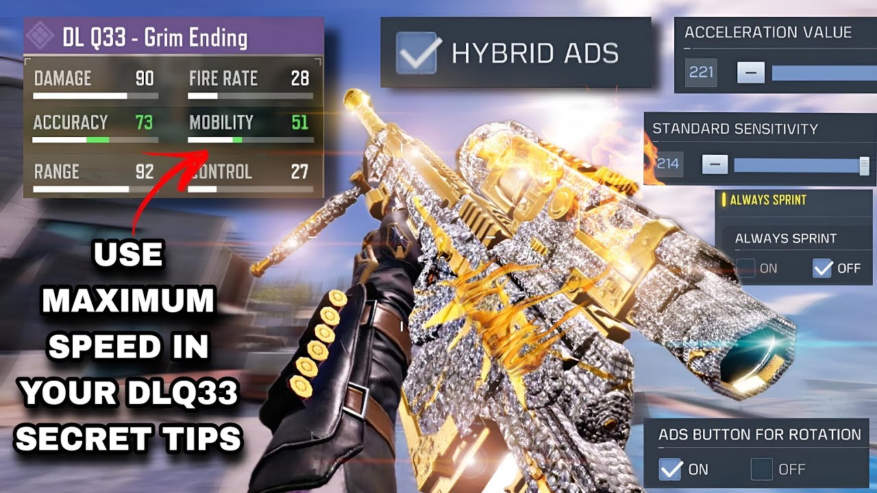 BEST FAST🔥☢️NEW ADS+NO HITMARKER DLQ33 Gunsmith Setup! BEST DLQ33 ...