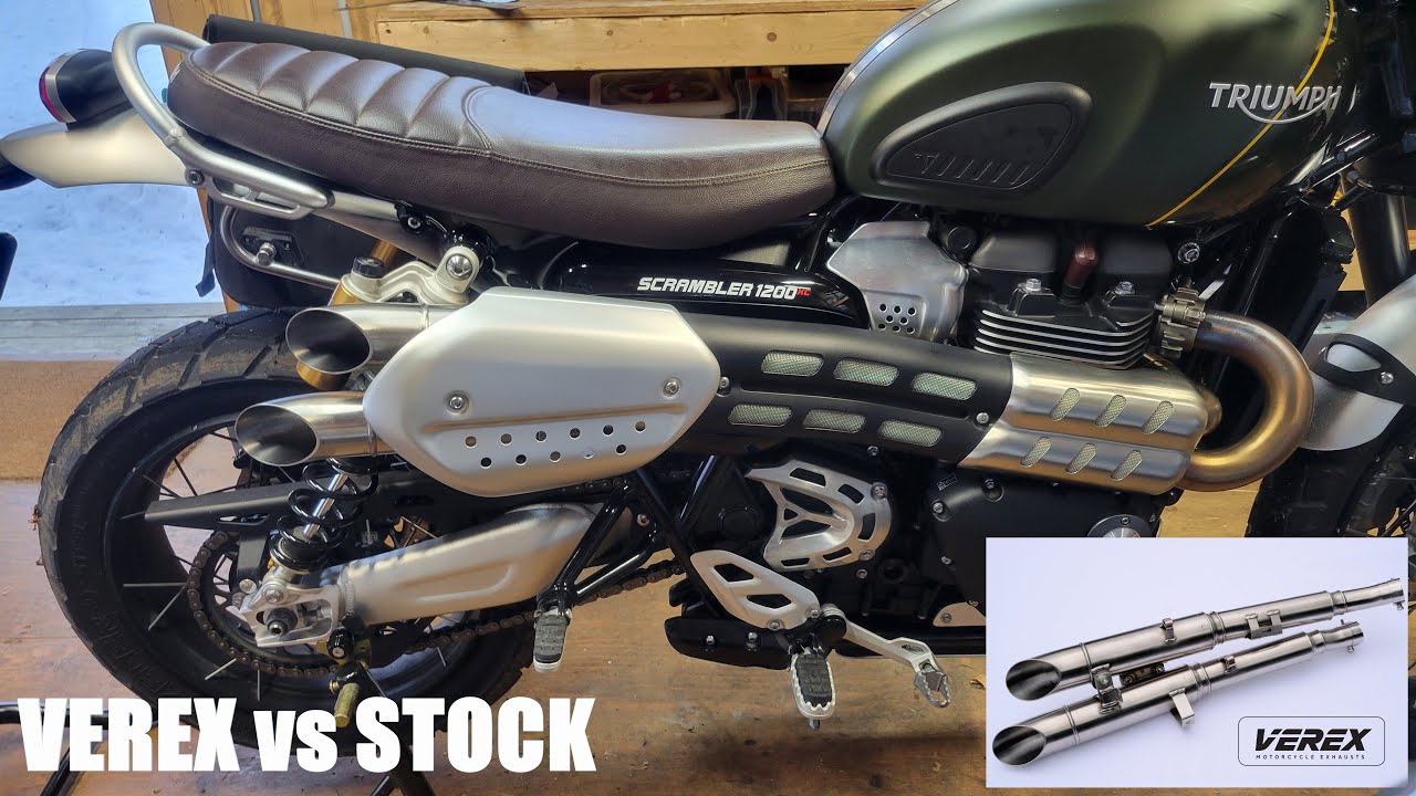 Triumph Scrambler Verex Exhaust Install and First Start - YouTube