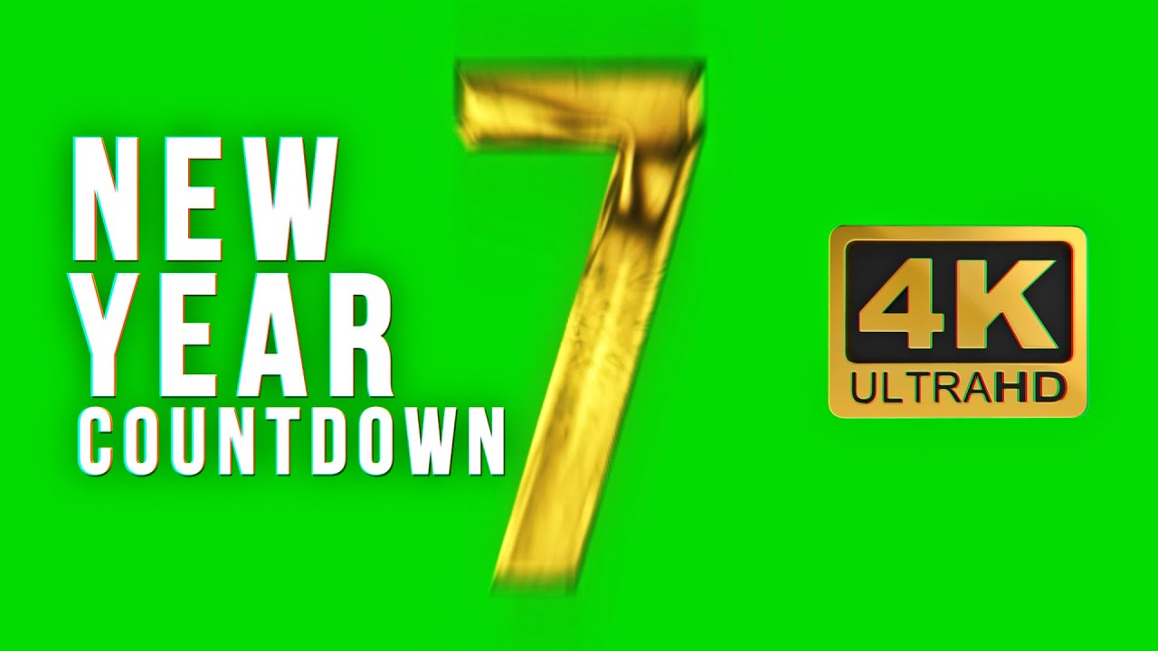 Happy New Year Countdown Green Screen Animation 4K UHD - YouTube