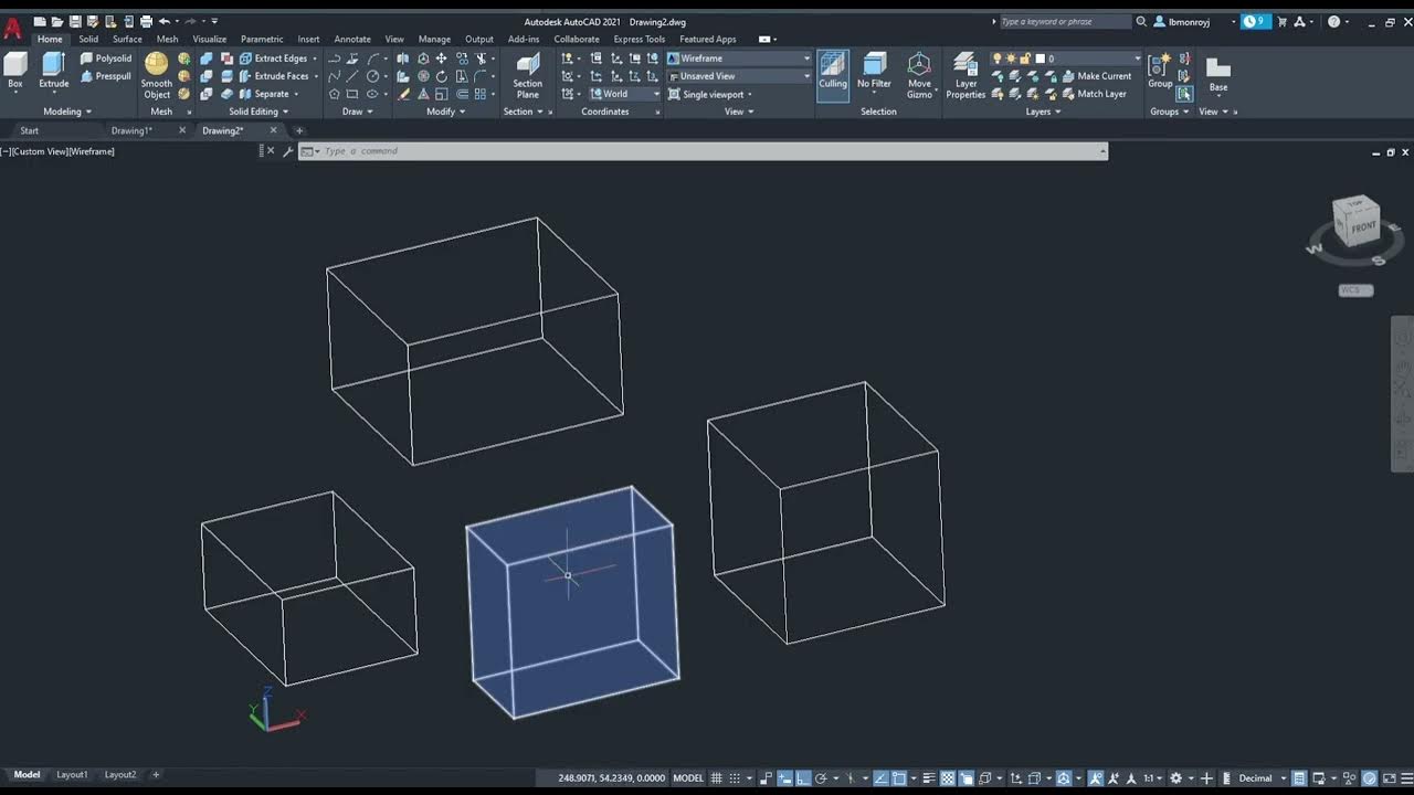 102 AutoCAD 3D ORBIT y ViewCube - YouTube